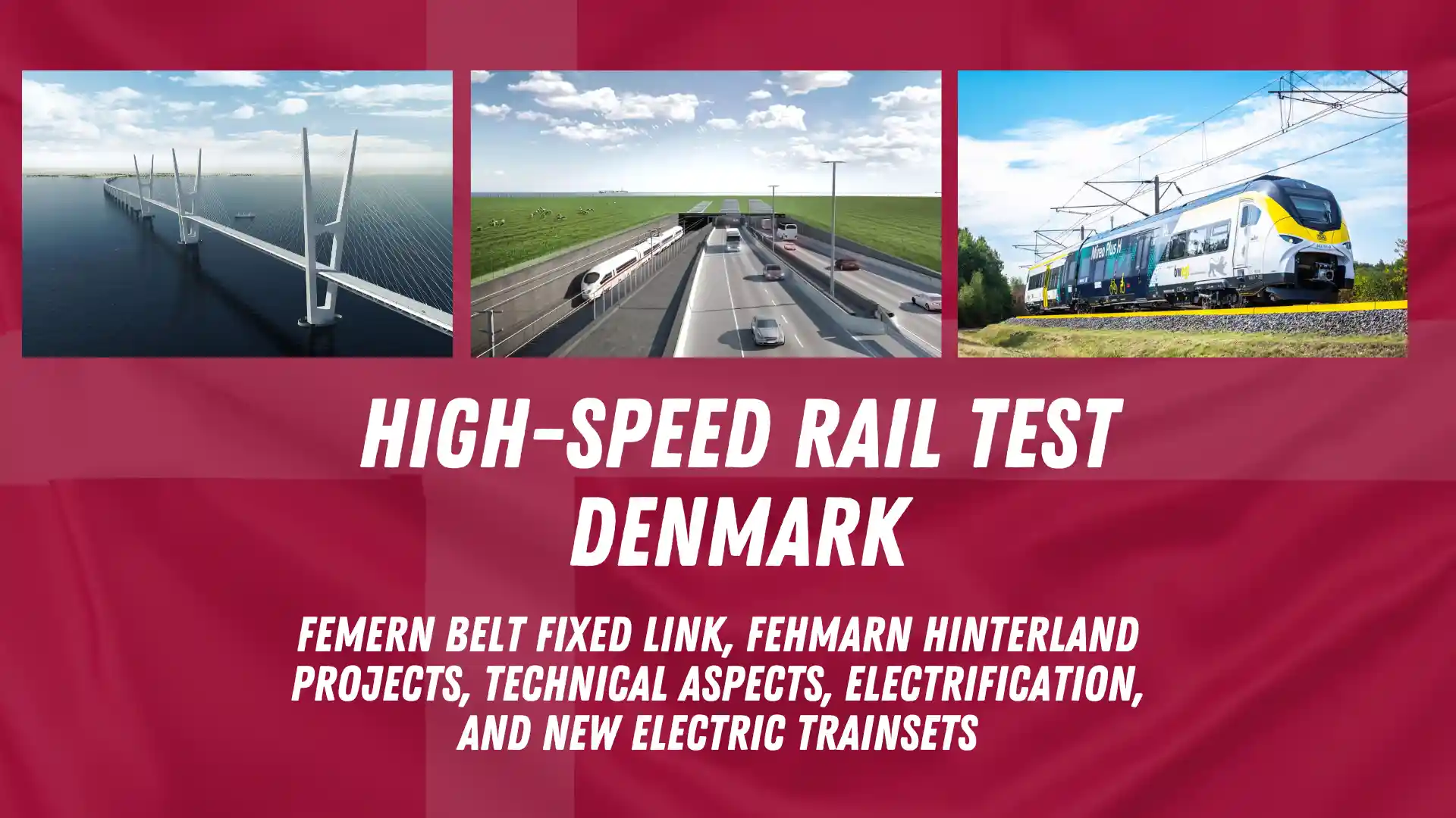 High Speed Rail Denmark, Fast Bullet Train, Rout October 2025